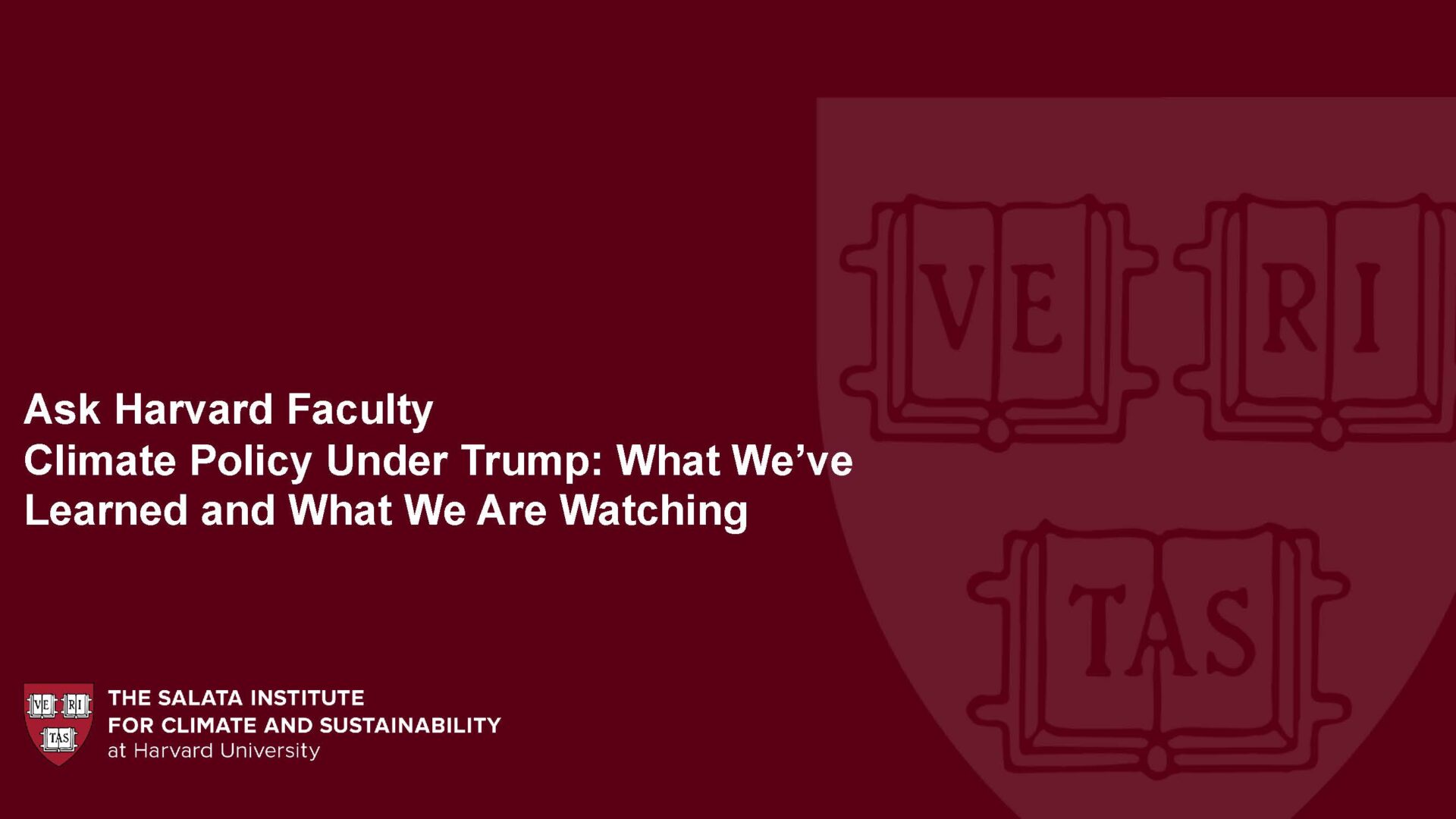 Recording: Press conference with Harvard climate faculty - The Salata ...